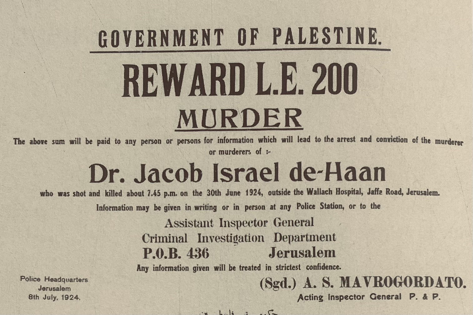 Assassination in Zion – Martin Kramer on the Middle East
